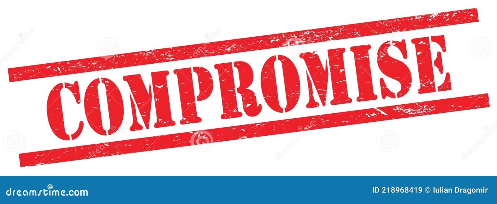 COMPROMISE Text on Red Grungy Rectangle Stamp Stock Illustration ...