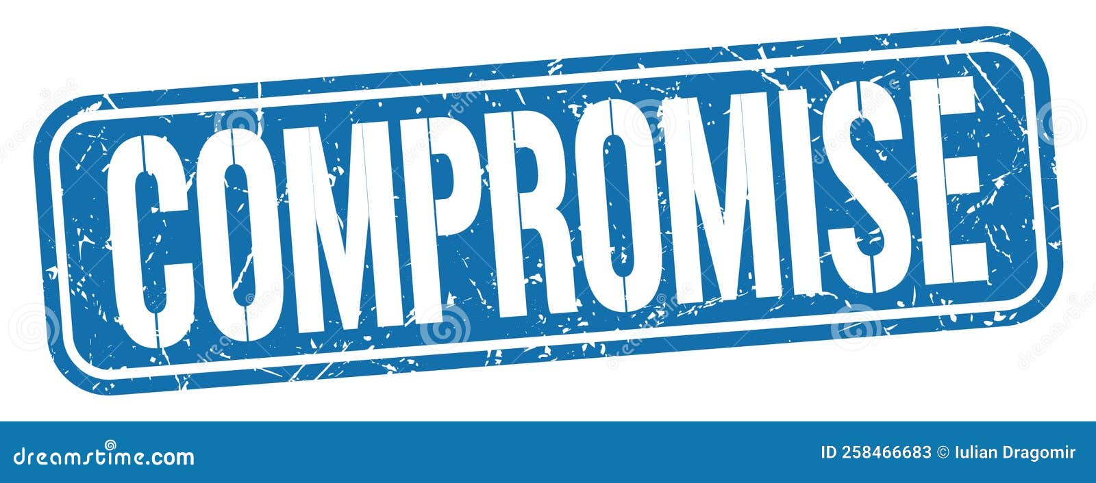 COMPROMISE Text Written on Blue Stamp Sign Stock Illustration ...