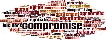 Compromise word cloud stock vector. Illustration of mediate - 204084067
