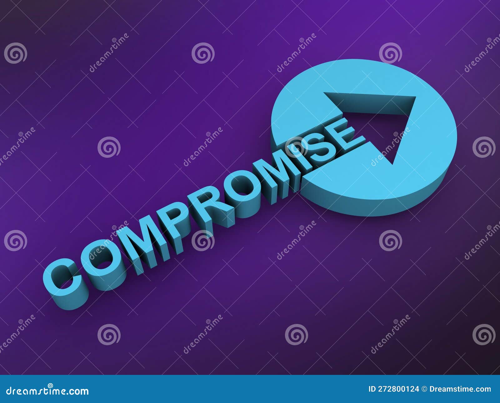 Compromise word on purple stock illustration. Illustration of ...