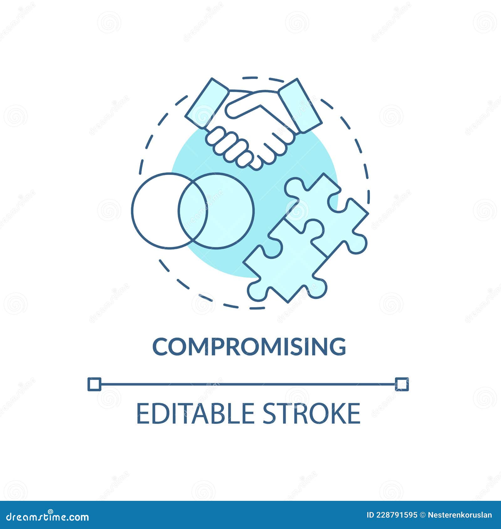 Compromising Blue Concept Icon Stock Vector - Illustration of ...