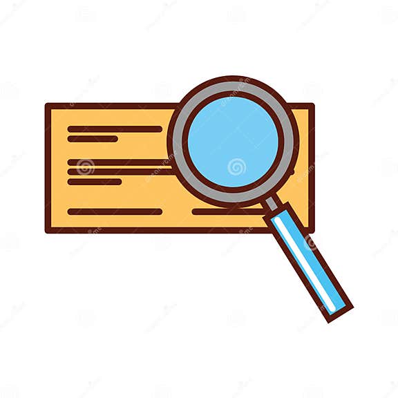 Compruebe El Banco Con La Lupa Ilustración del Vector - Ilustración de ...