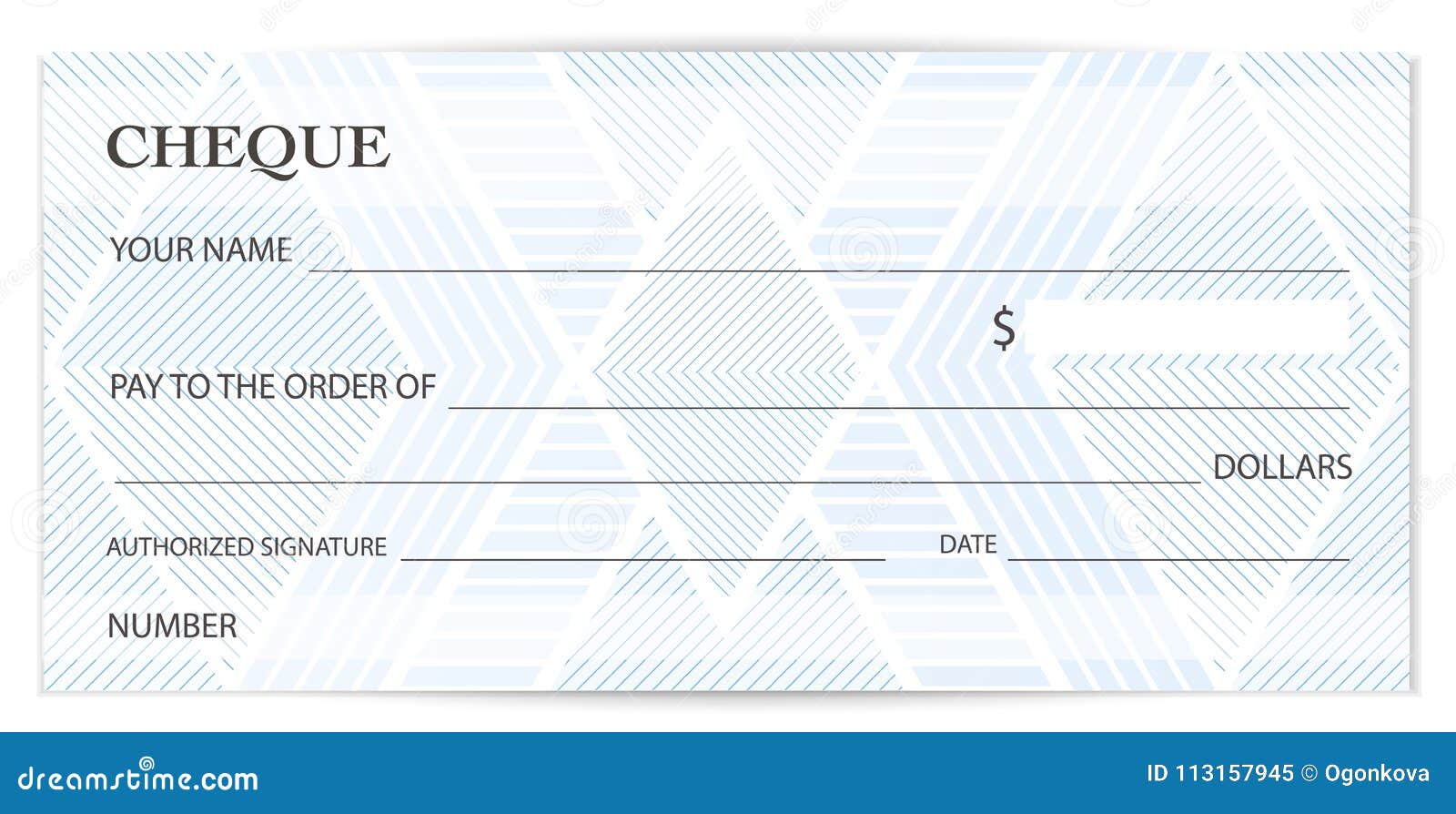 Compruebe El Cheque, Plantilla Del Talonario De Cheques Ilustración del ...