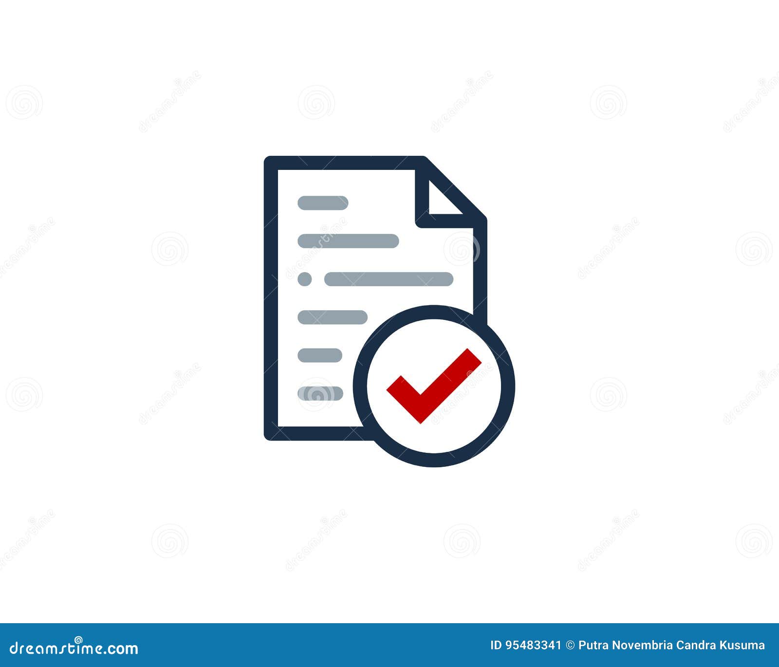 Compruebe El Icono De Documento Logo Design Element Ilustración del ...