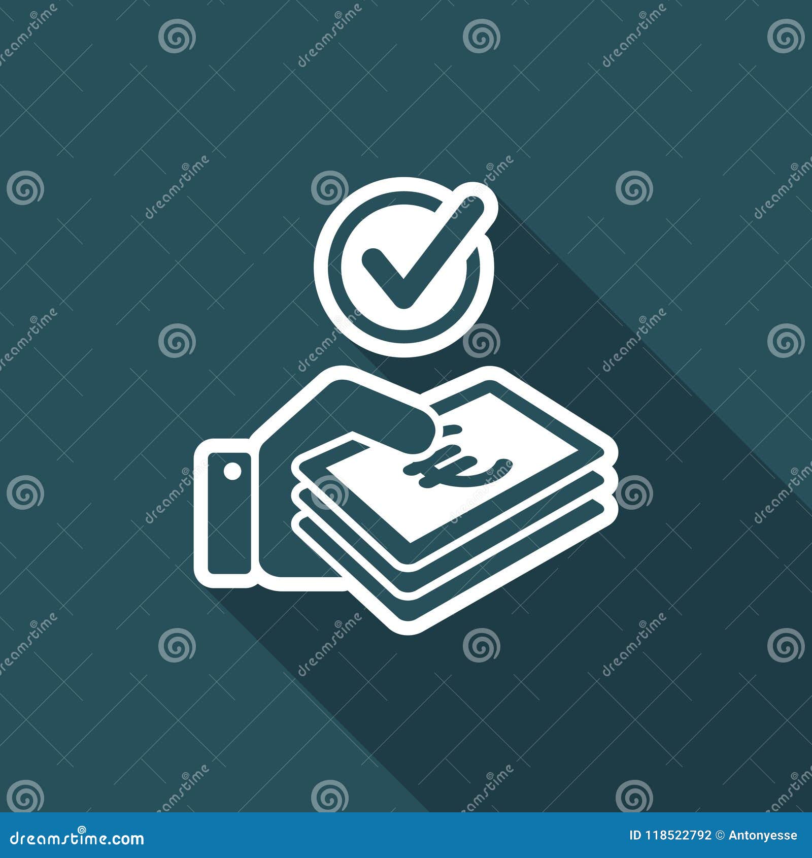 Compruebe El Pago Al Contado - Euro Ilustración del Vector ...