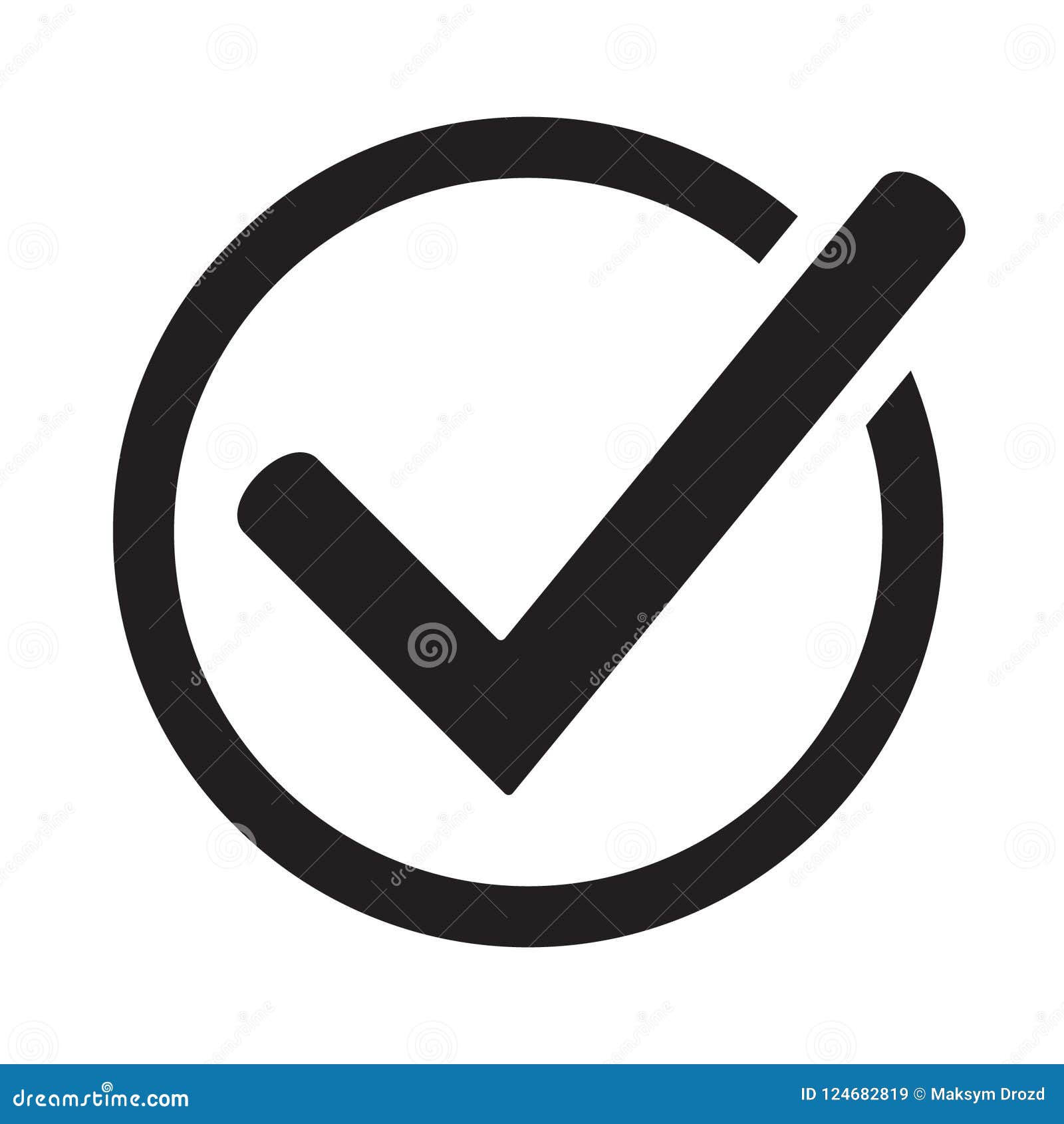 Compruebe El Vector Del Icono Stock de ilustración - Ilustración de ...