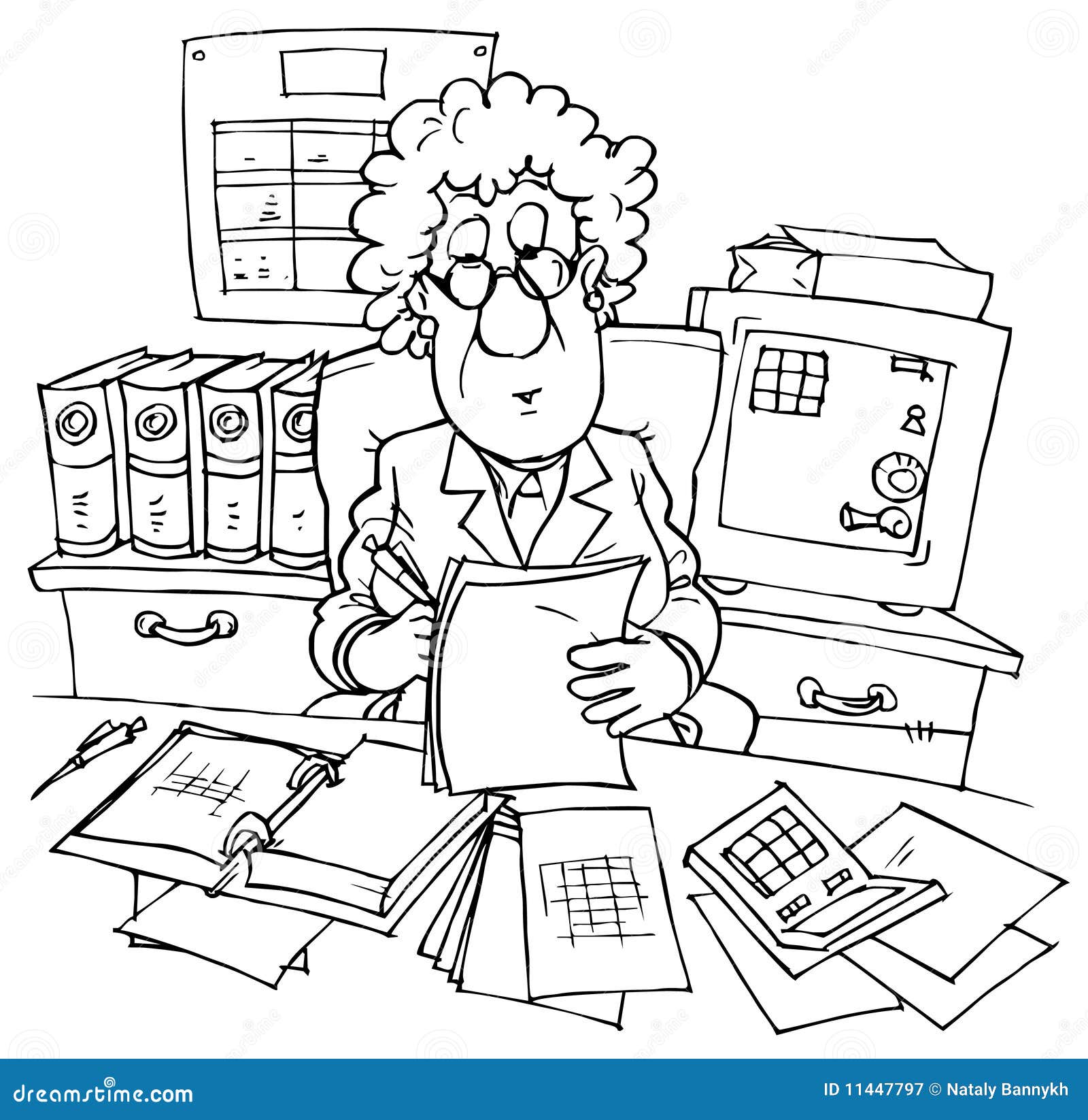 Comptable illustration de vecteur. Illustration du illustration - 11447797