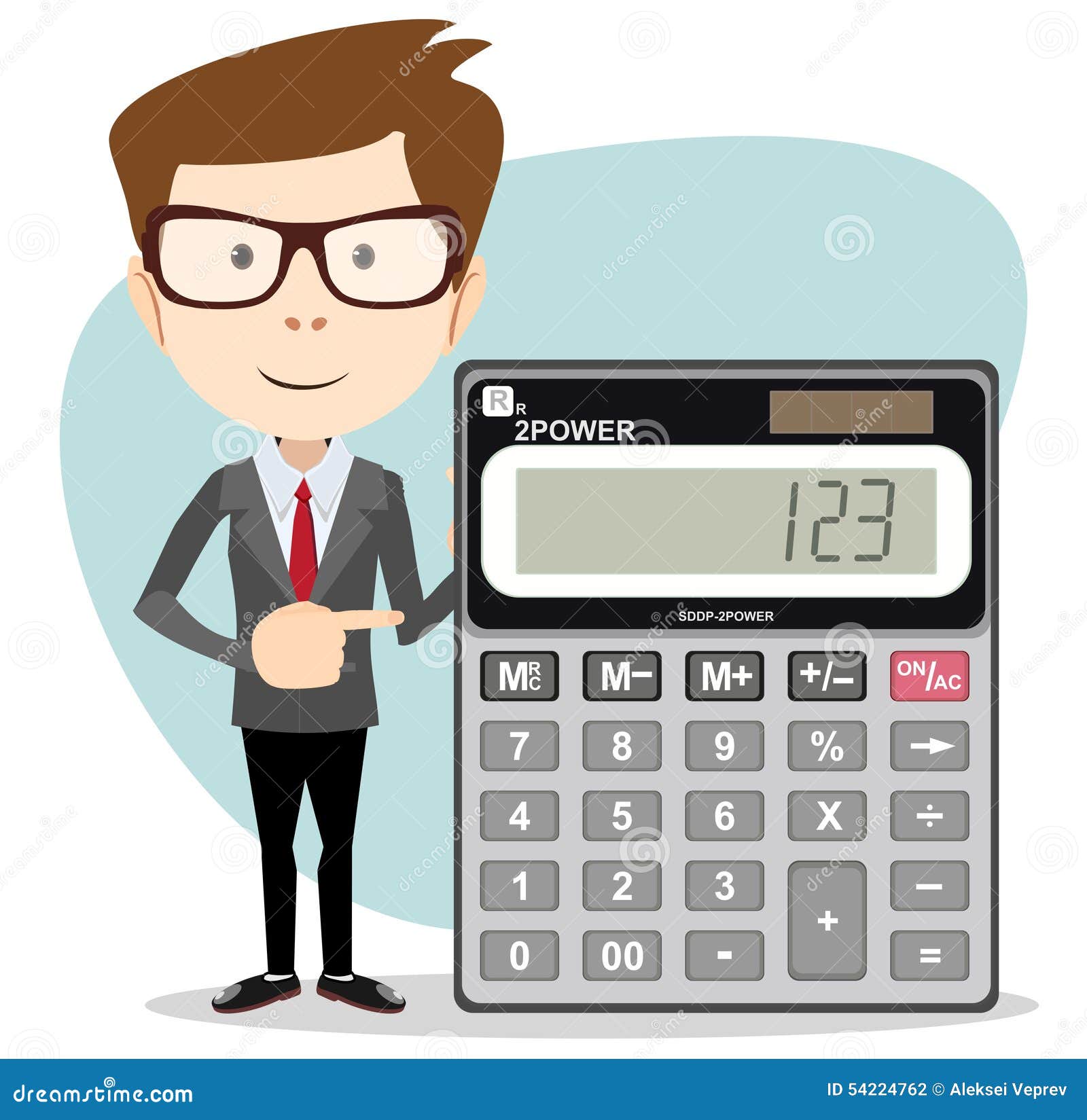 Comptable Avec Une Calculatrice, Illustration De Vecteur Illustration ...