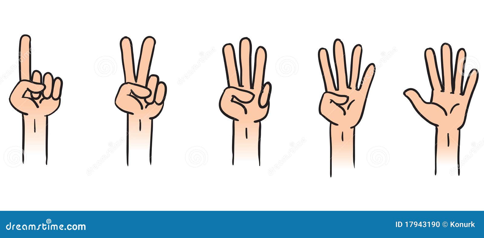 Compte des mains illustration de vecteur. Illustration of contour ...