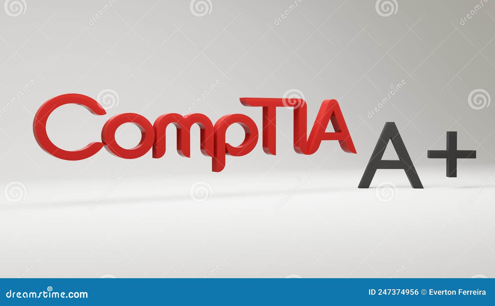 ComptiA a+ 3D Render Illustration Stock Illustration - Illustration of ...
