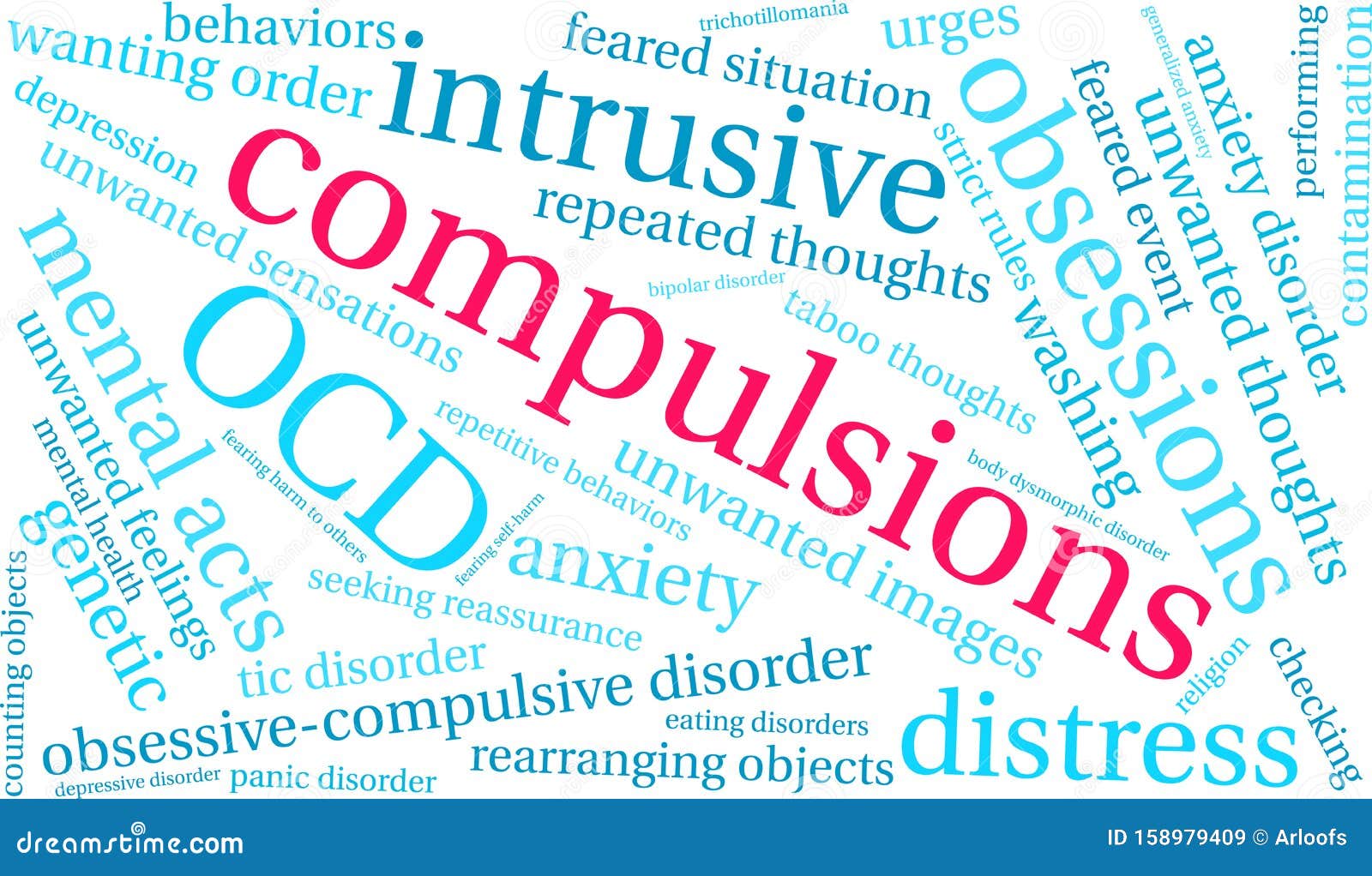 Compulsions Word Cloud stock vector. Illustration of compulsive - 158979409
