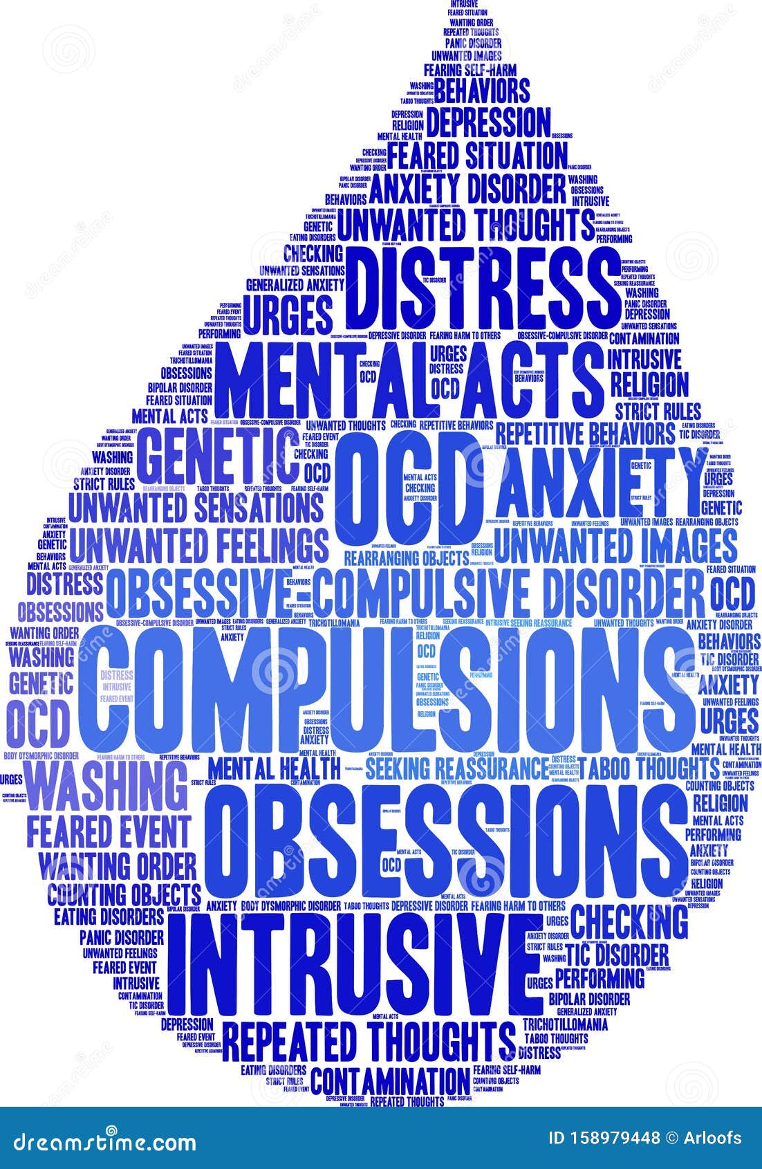Compulsions Word Cloud stock vector. Illustration of health - 158979448