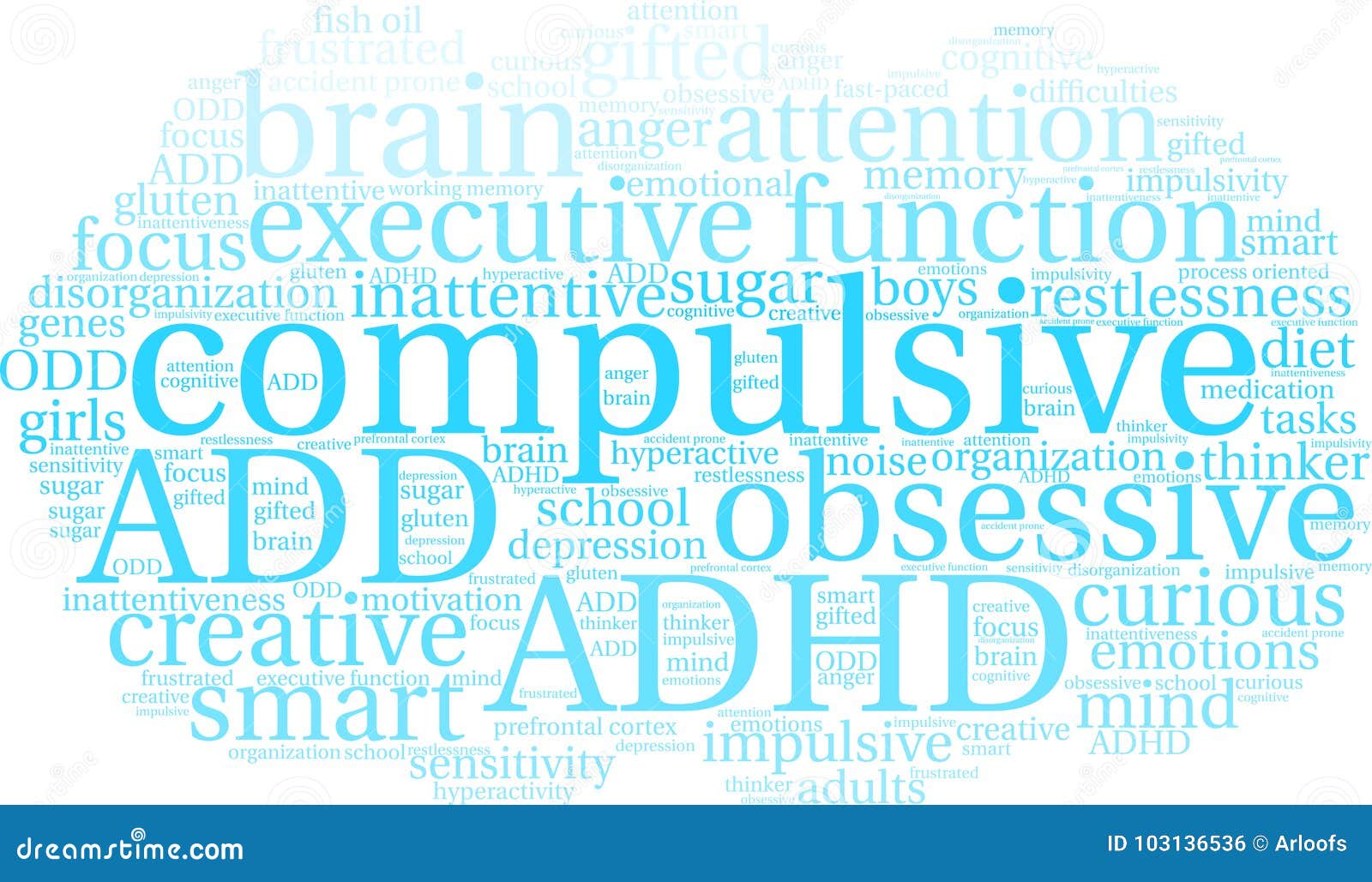 Compulsive Word Cloud stock illustration. Illustration of hyperactive ...
