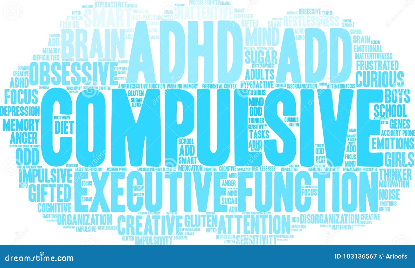 Compulsive Word Cloud stock vector. Illustration of hyperactivity ...