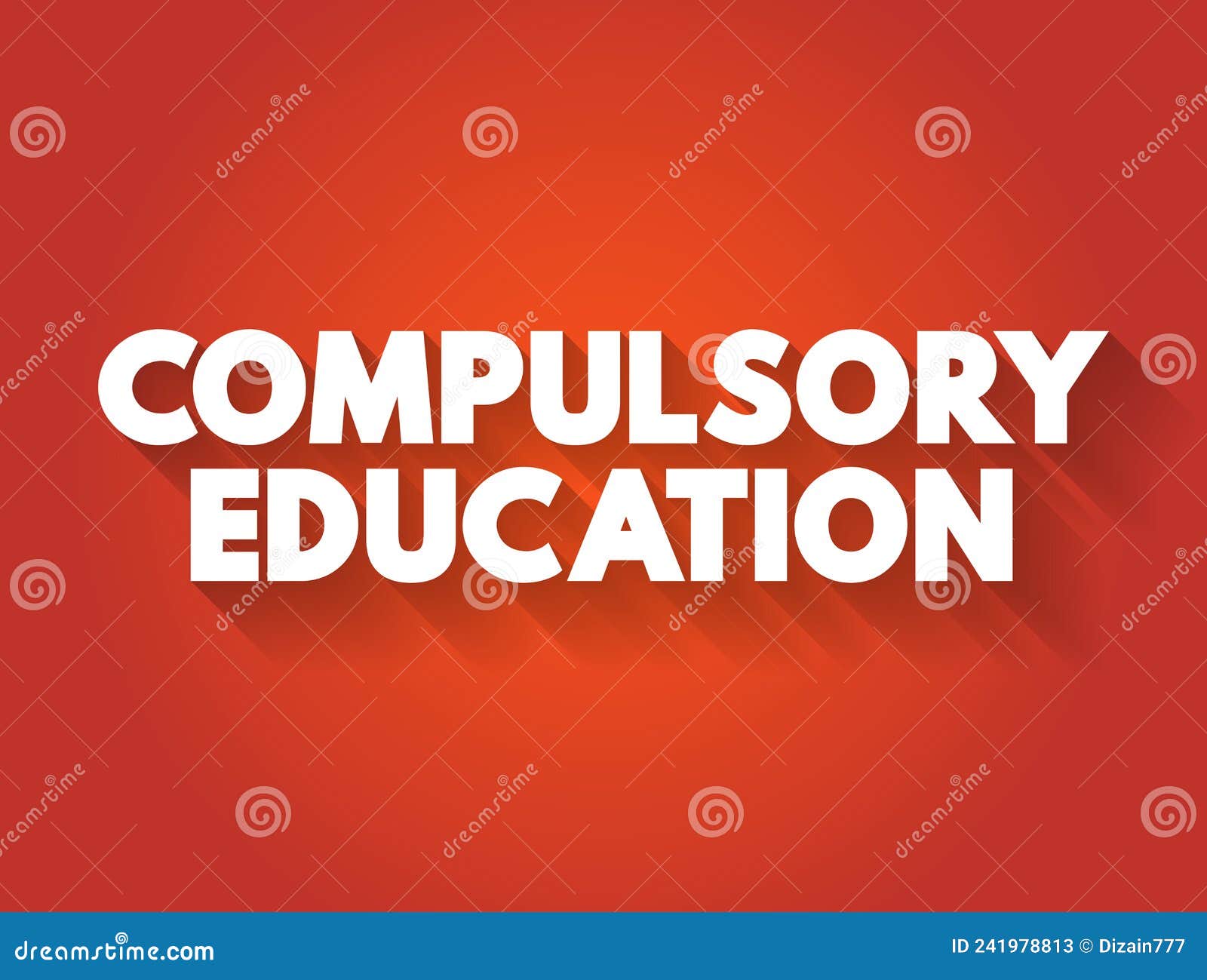 Compulsory Education Text Quote, Concept Background Stock Illustration ...