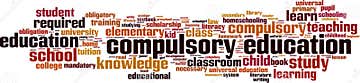Compulsory Education Word Cloud Stock Vector - Illustration of teaching ...