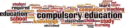 Compulsory Education Word Cloud Stock Vector - Illustration of teaching ...
