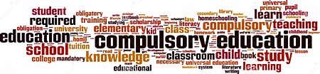 Compulsory Education Word Cloud Stock Vector - Illustration of teaching ...