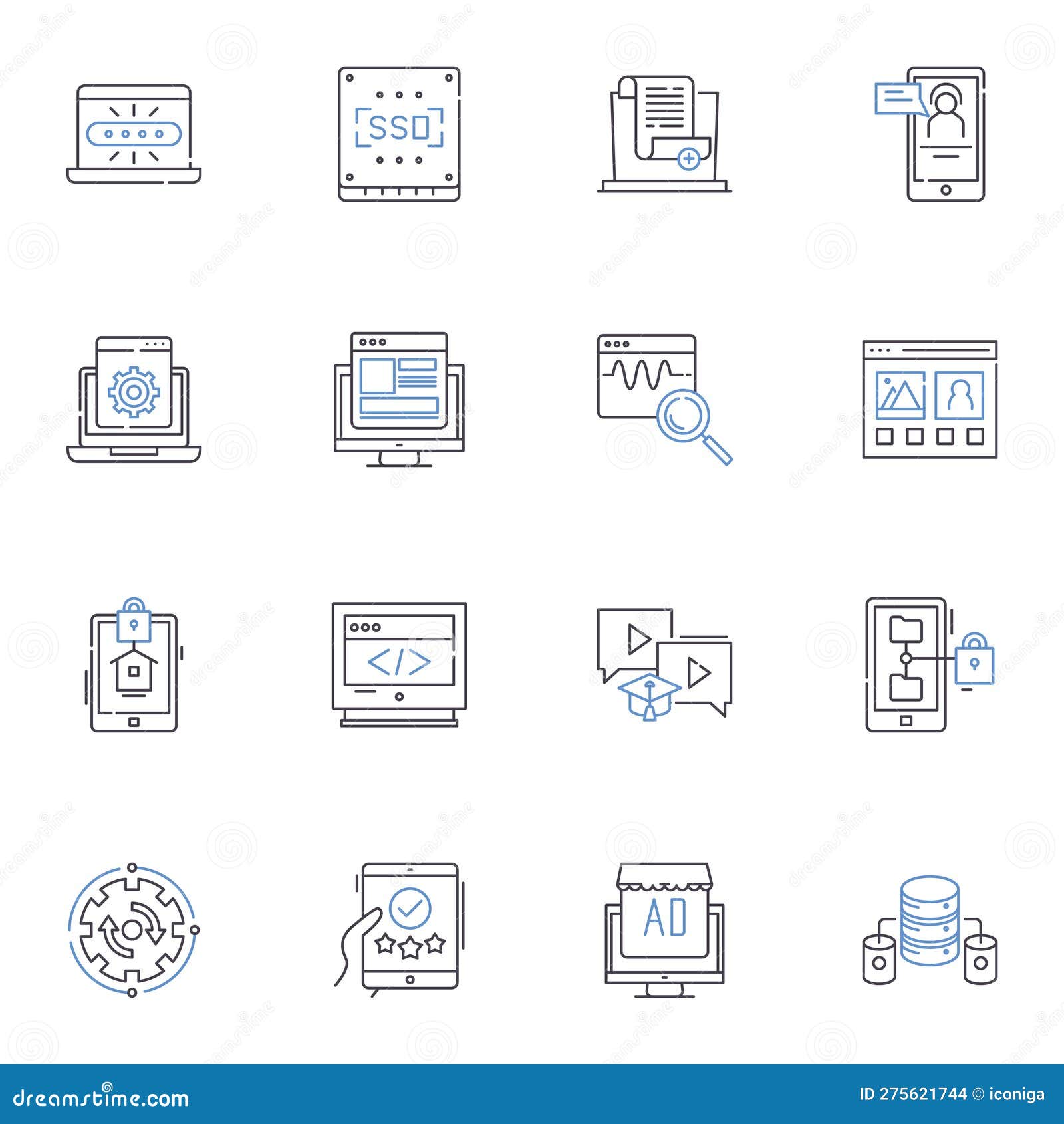 Computable Line Icons Collection. Innovation, Technology, Information ... Computable Line Icons Collection. Innovation, Technology, Information ...