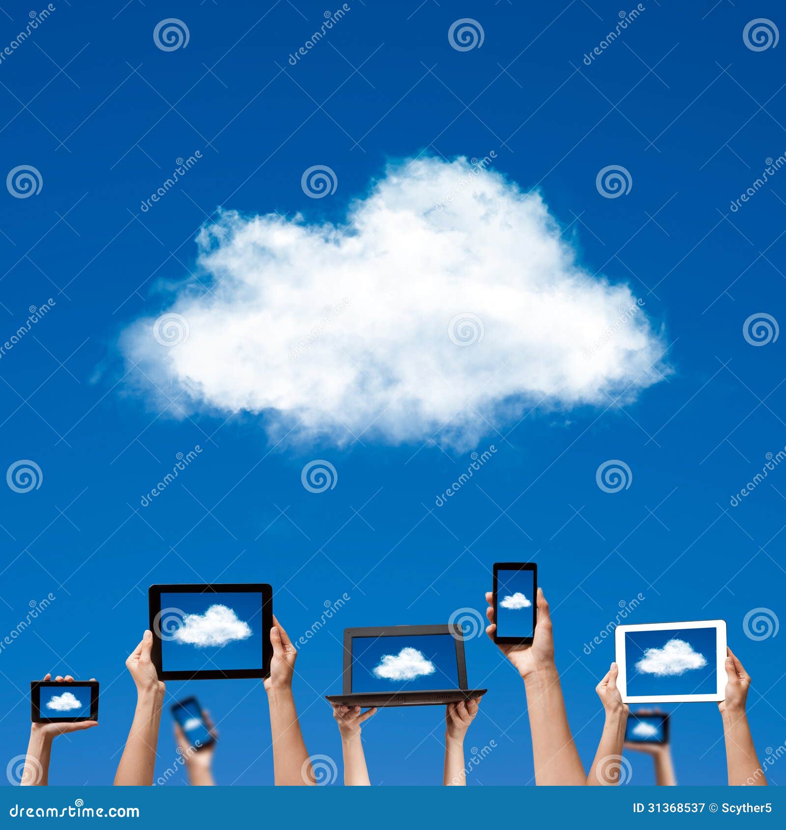 Computación de la nube imagen de archivo. Imagen de movilidad - 31368537