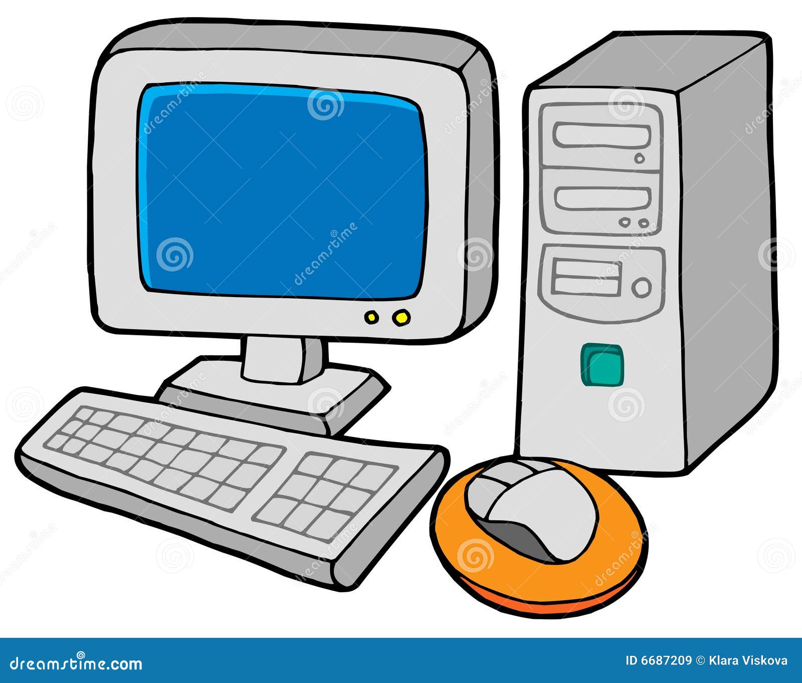 Computador 2 ilustração do vetor. Ilustração de tecnologia - 6687209