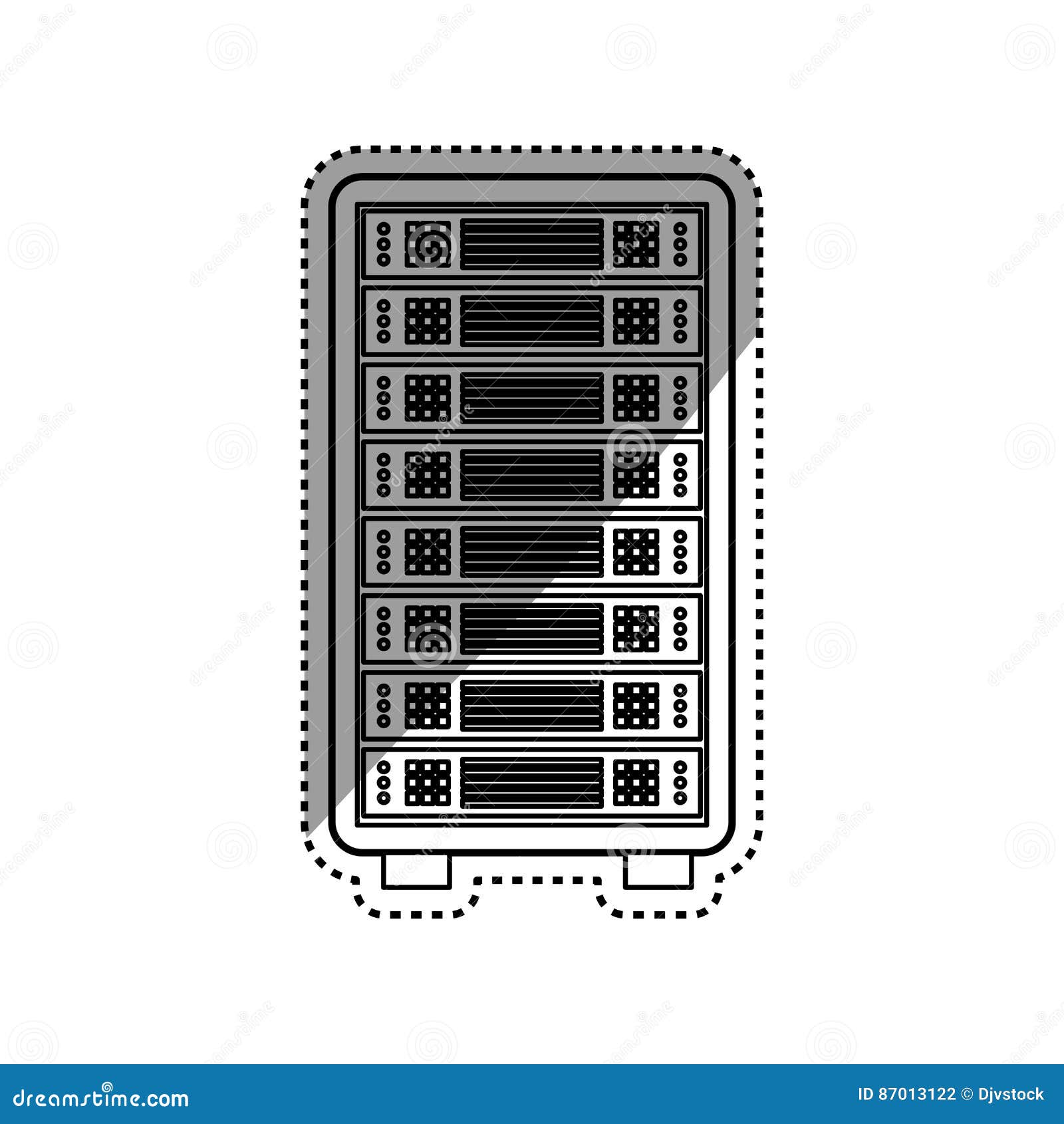 Computador Do Armazenamento Do Base De Dados Ilustração Stock ...