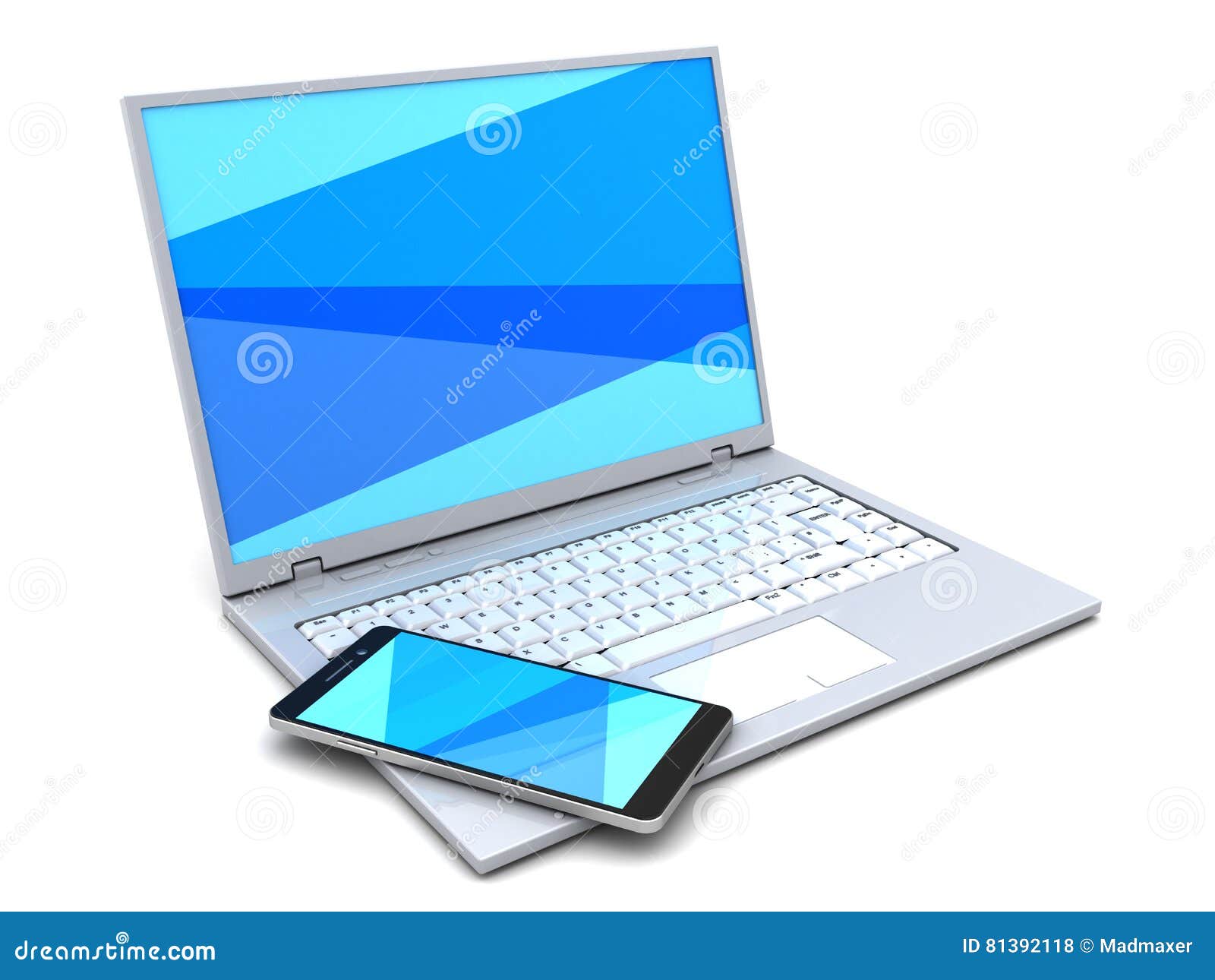 Computador e smartphone ilustração stock. Ilustração de digital - 81392118