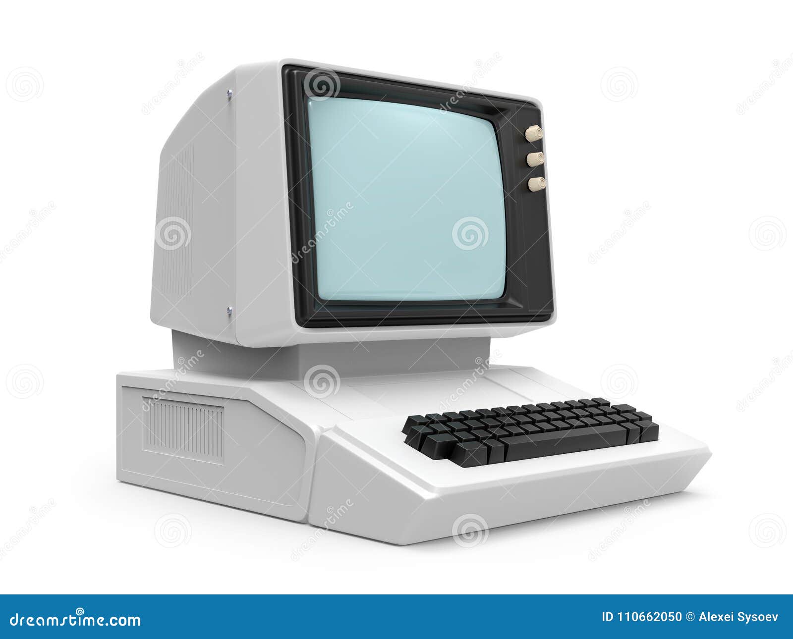 Computador pessoal velho ilustração stock. Ilustração de primitivo ...