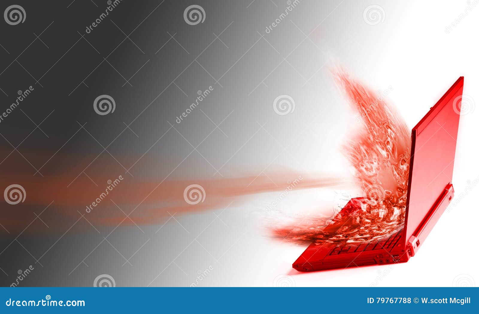 Computador Que Explode Com Energia Foto de Stock - Imagem de expluda ...