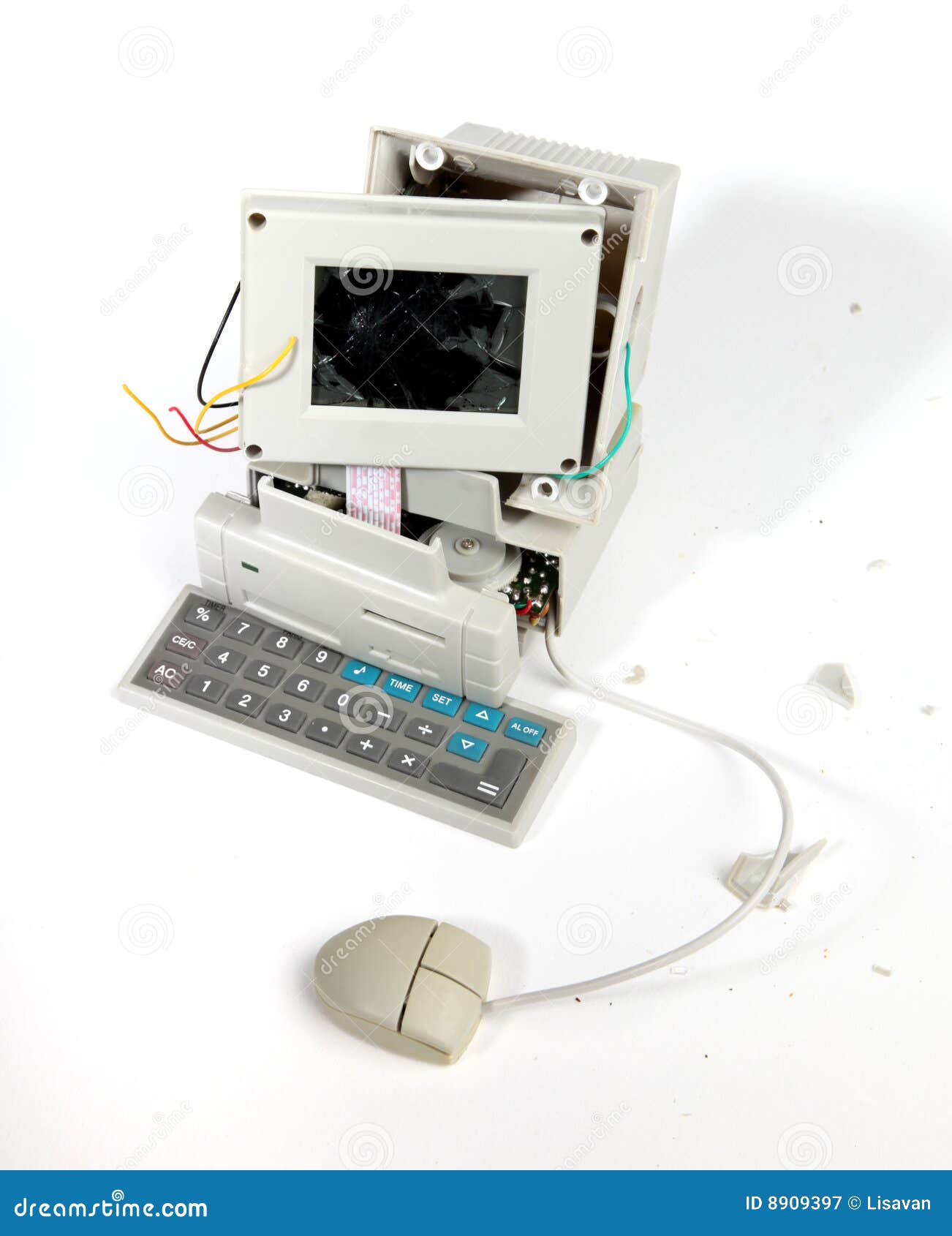 Computador quebrado imagem de stock. Imagem de avaria - 8909397