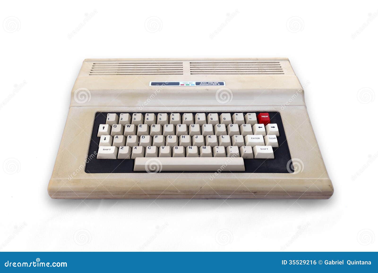 Computador velho foto de stock. Imagem de teclado, idade - 35529216