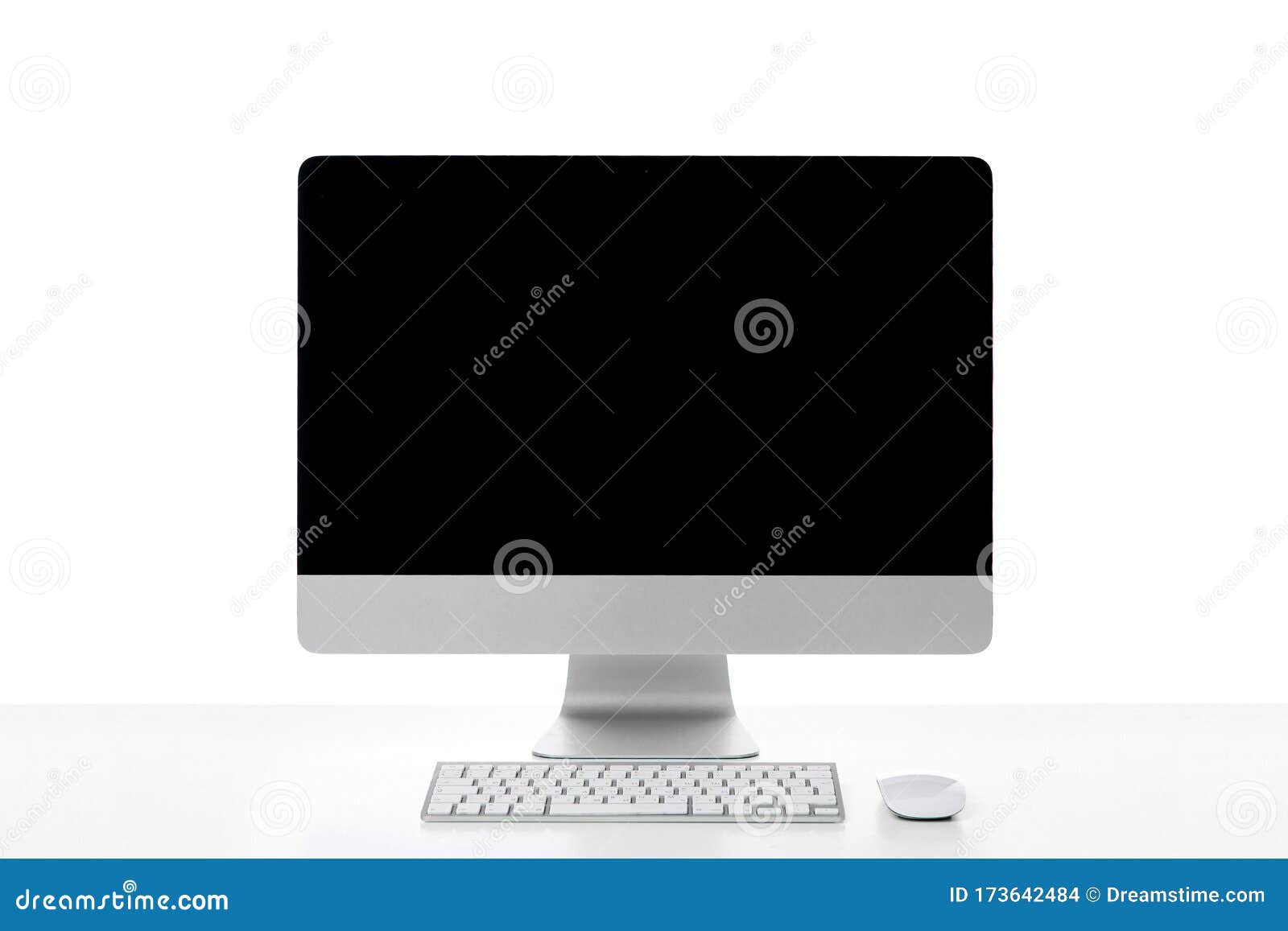 Computadora Con Fondo Blanco En Un Equipo Con Fondo Blanco Foto de ...