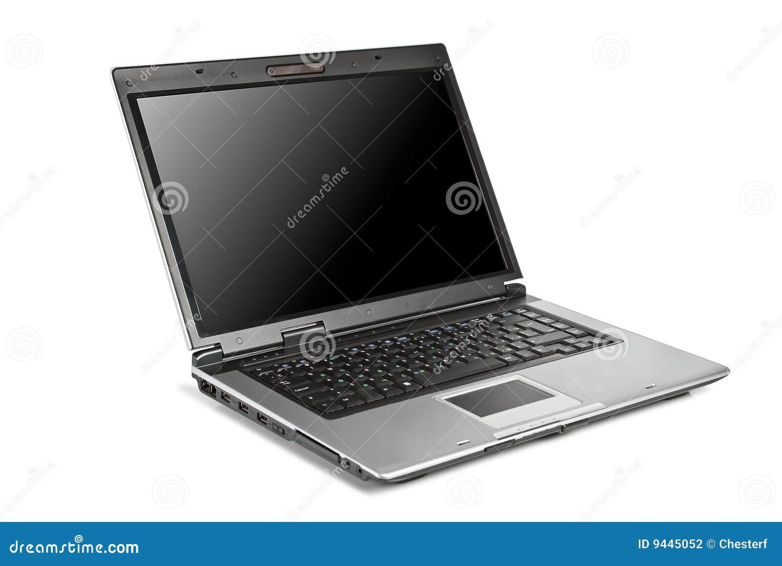 Computadora Portátil Abierta Aislada Foto de archivo - Imagen de blanco ...