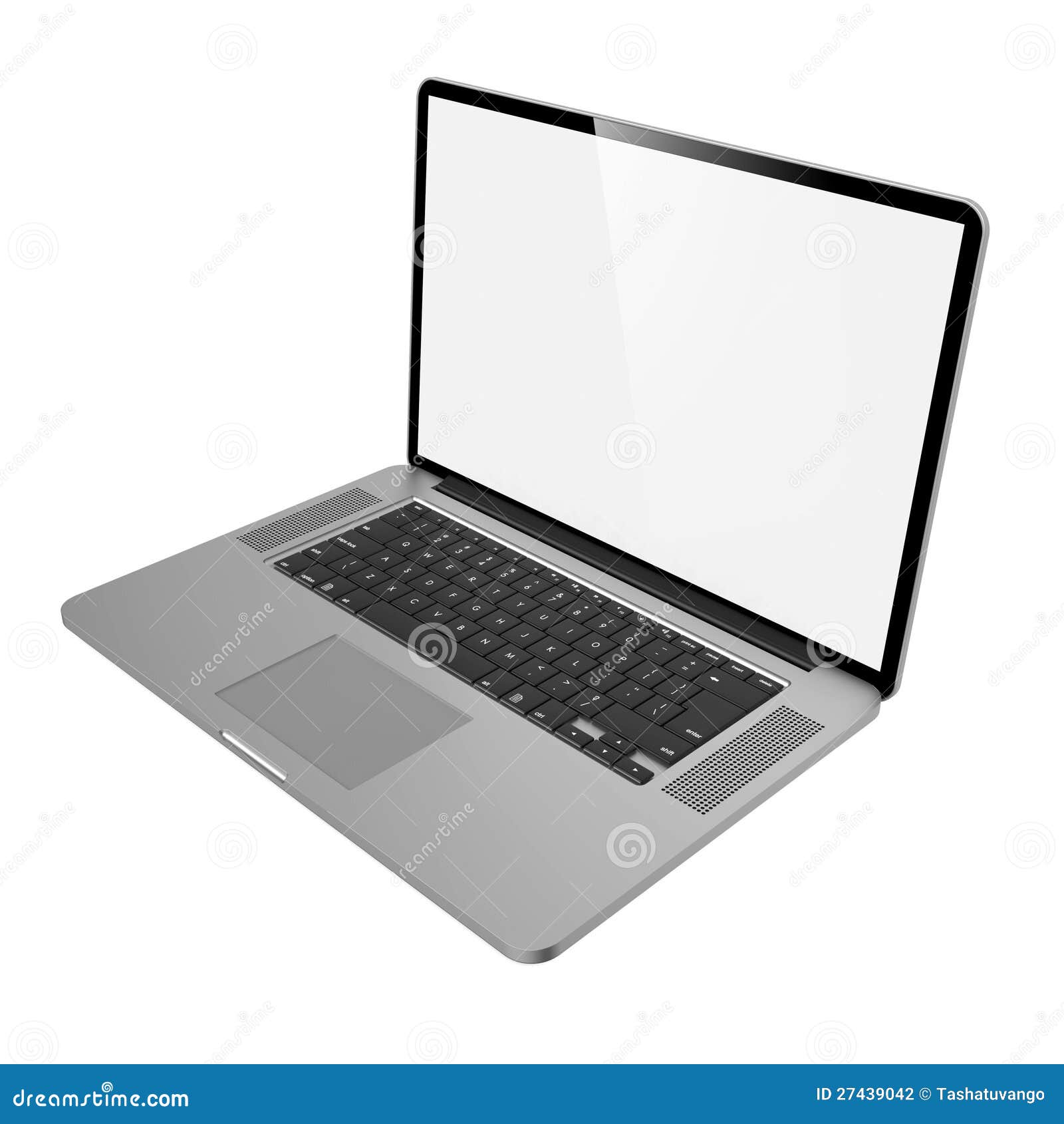 Computadora Portátil Aislada En El Fondo Blanco. Stock de ilustración ...