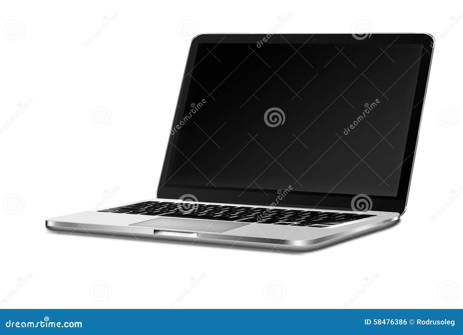 Computadora Portátil Con La Pantalla Negra Stock de ilustración ...