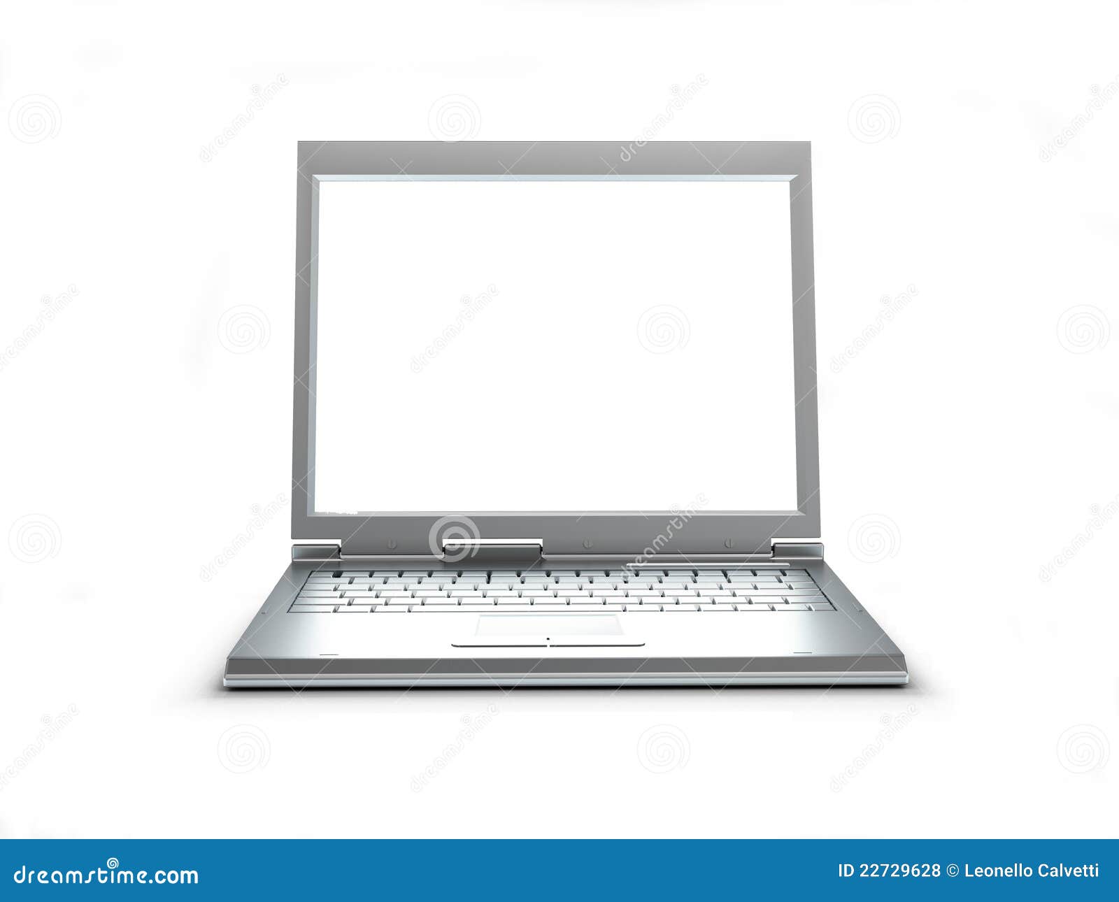 Computadora Portátil En El Fondo Blanco. Stock de ilustración ...