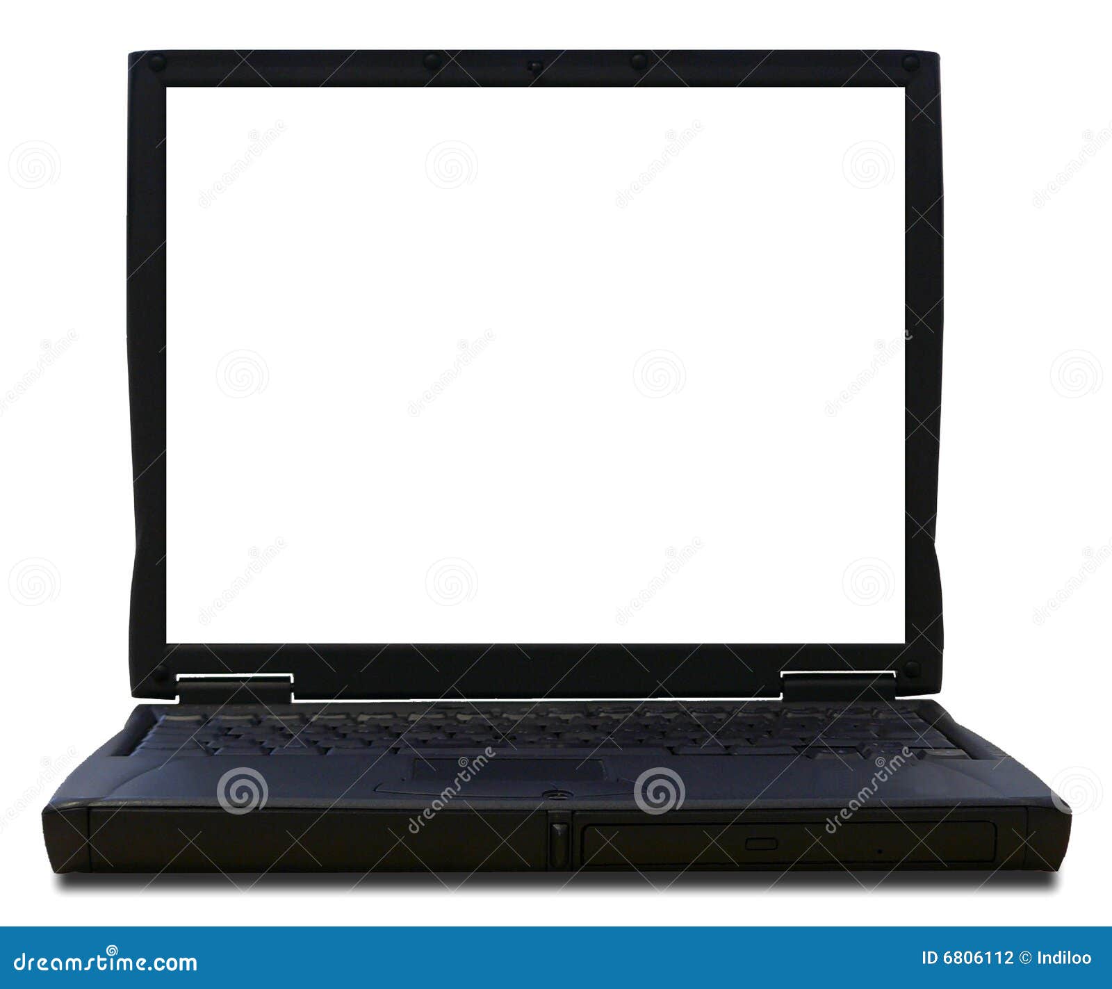 Computadora portátil negra foto de archivo. Imagen de aislado - 6806112
