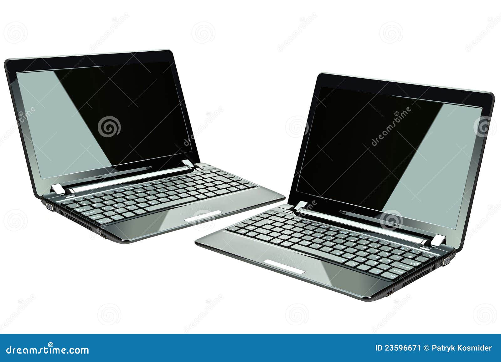 Computadoras Portátiles Negras Stock de ilustración - Ilustración de ...