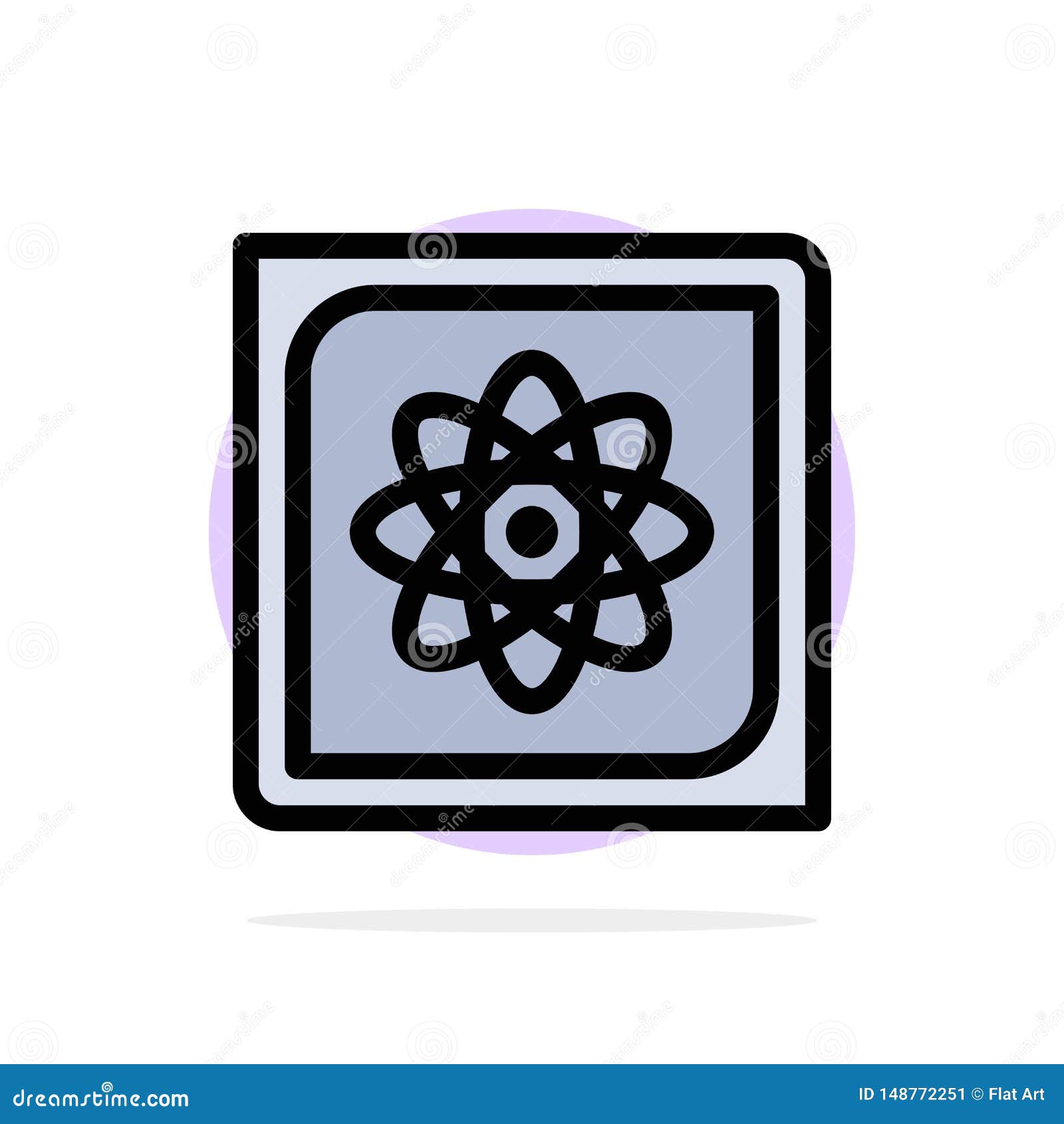 Computation Computer Computing Data Future Abstract Circle Background Flat Color Icon Stock