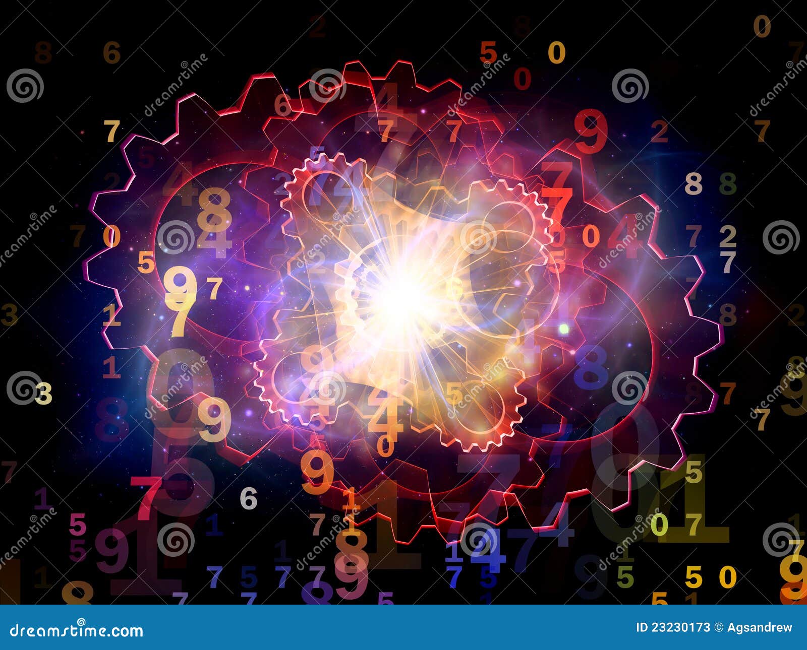 Computation Gear stock illustration. Illustration of vivid - 23230173