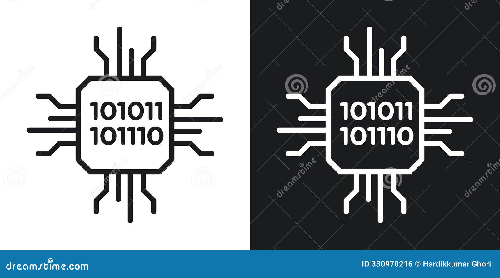 Computation Icon Set. Cloud Server Processor Technology Vector Symbol ...