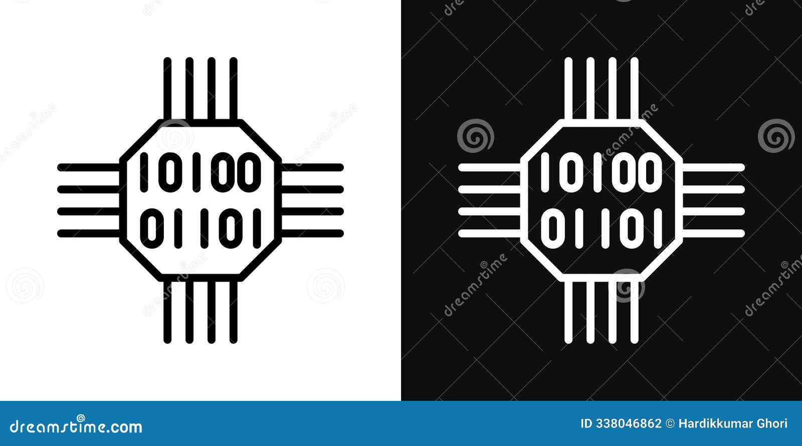 Computation Icon Set. Cloud Server Processor Technology Vector Symbol ...