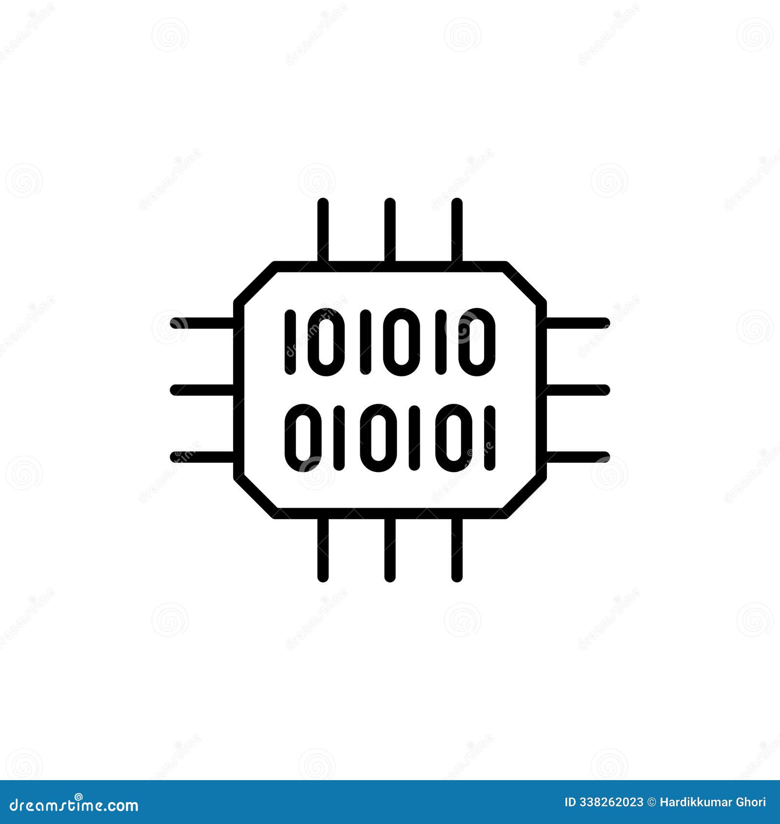 Computation Icon Set. Cloud Server Processor Technology Vector Symbol ...