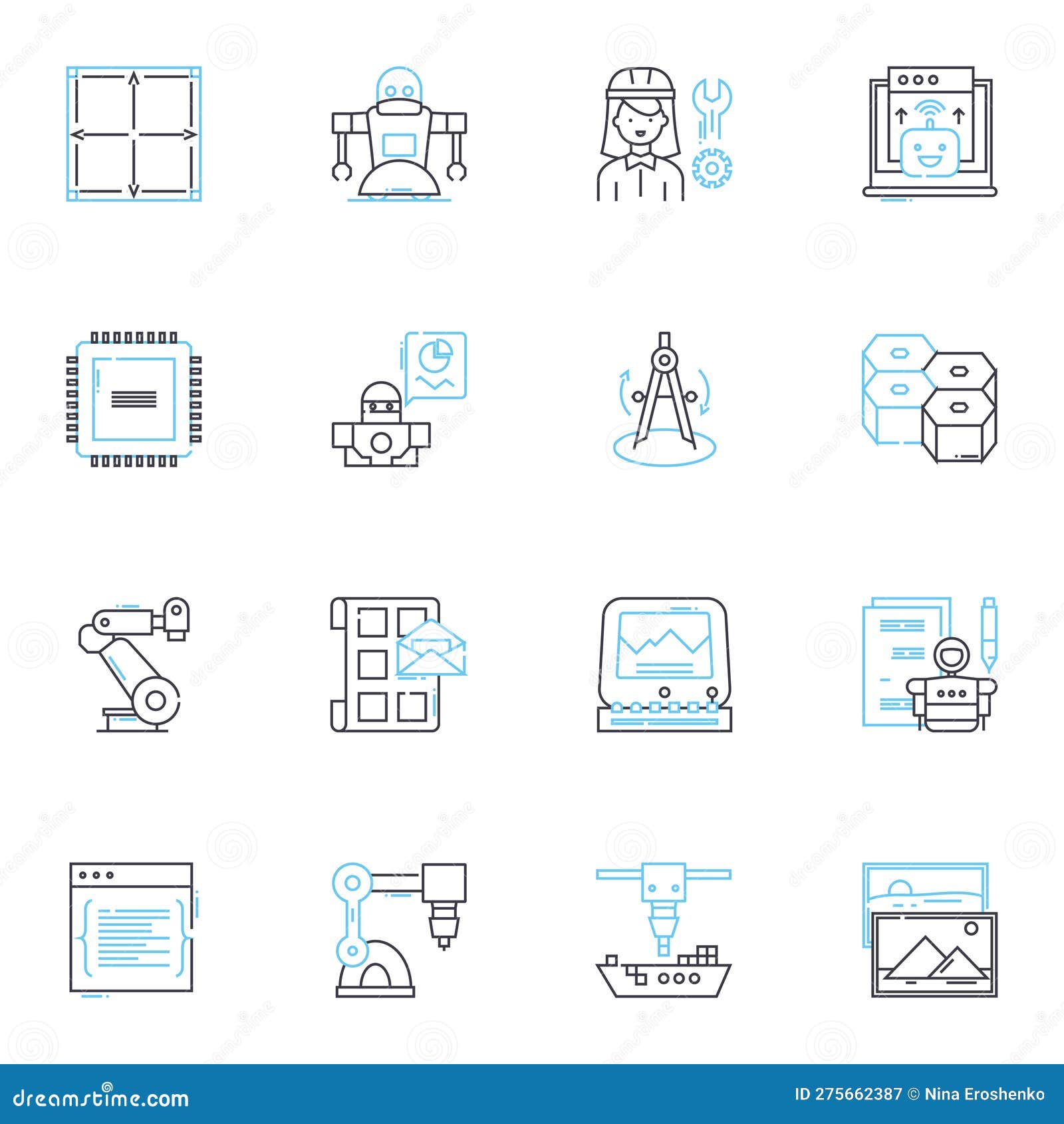 Computational Design Linear Icons Set Algorithm Optimization Simulation Generative