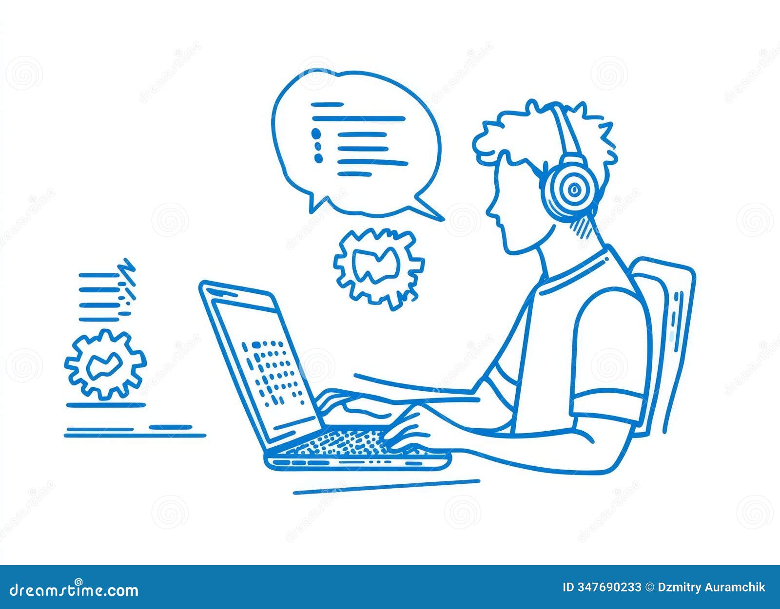 Computational Linguist Isolated Cartoon Vector Illustrations ...