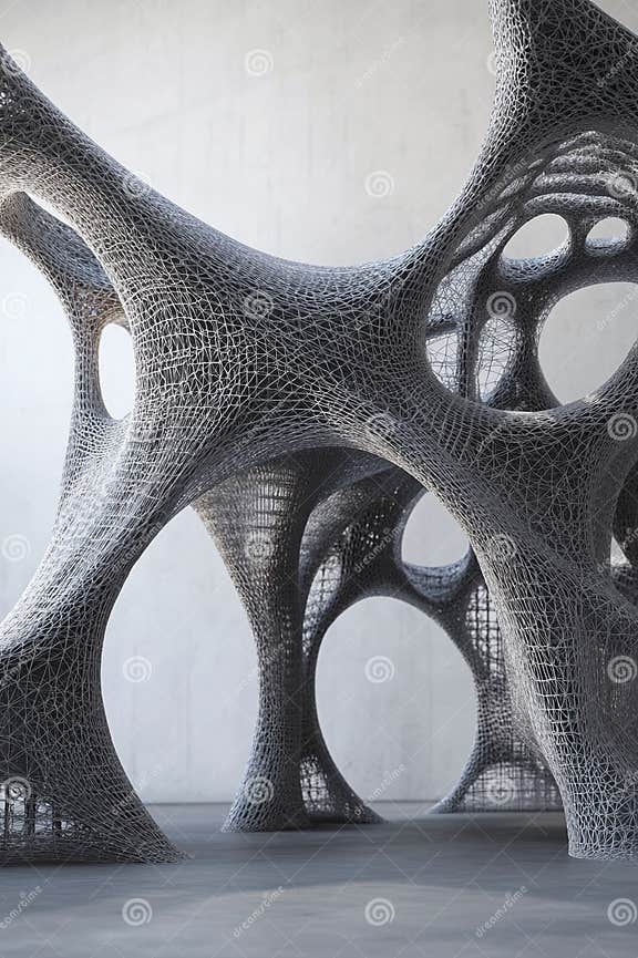 Computational Optimization of 3D Printed Building Structural Integrity Stock Illustration ...