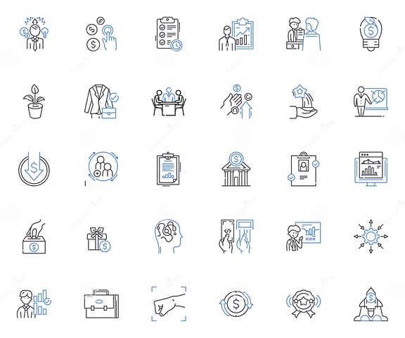 Computational Science Line Icons Collection Algorithms Simulations Modeling Data Analysis
