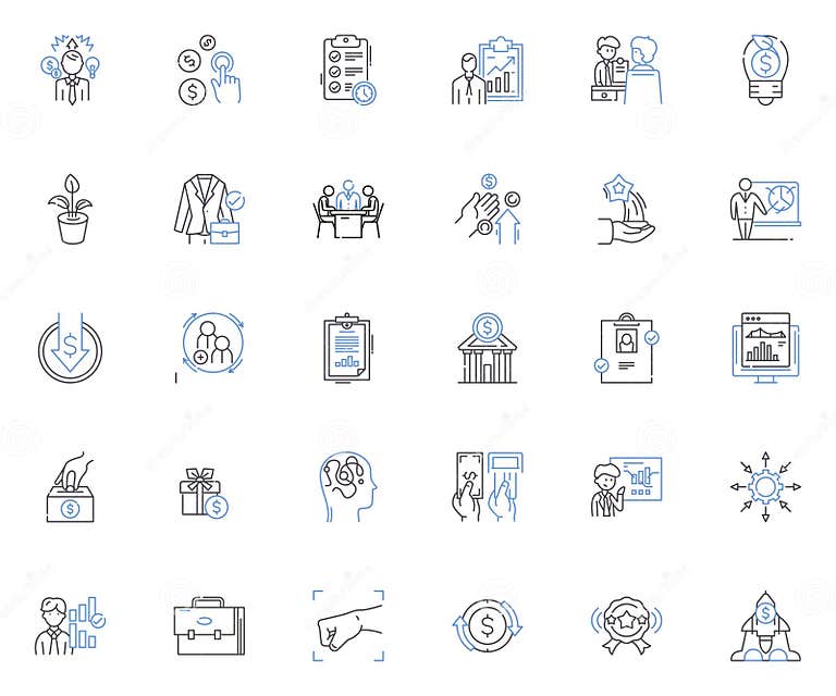 Computational Science Line Icons Collection Algorithms Simulations Modeling Data Analysis