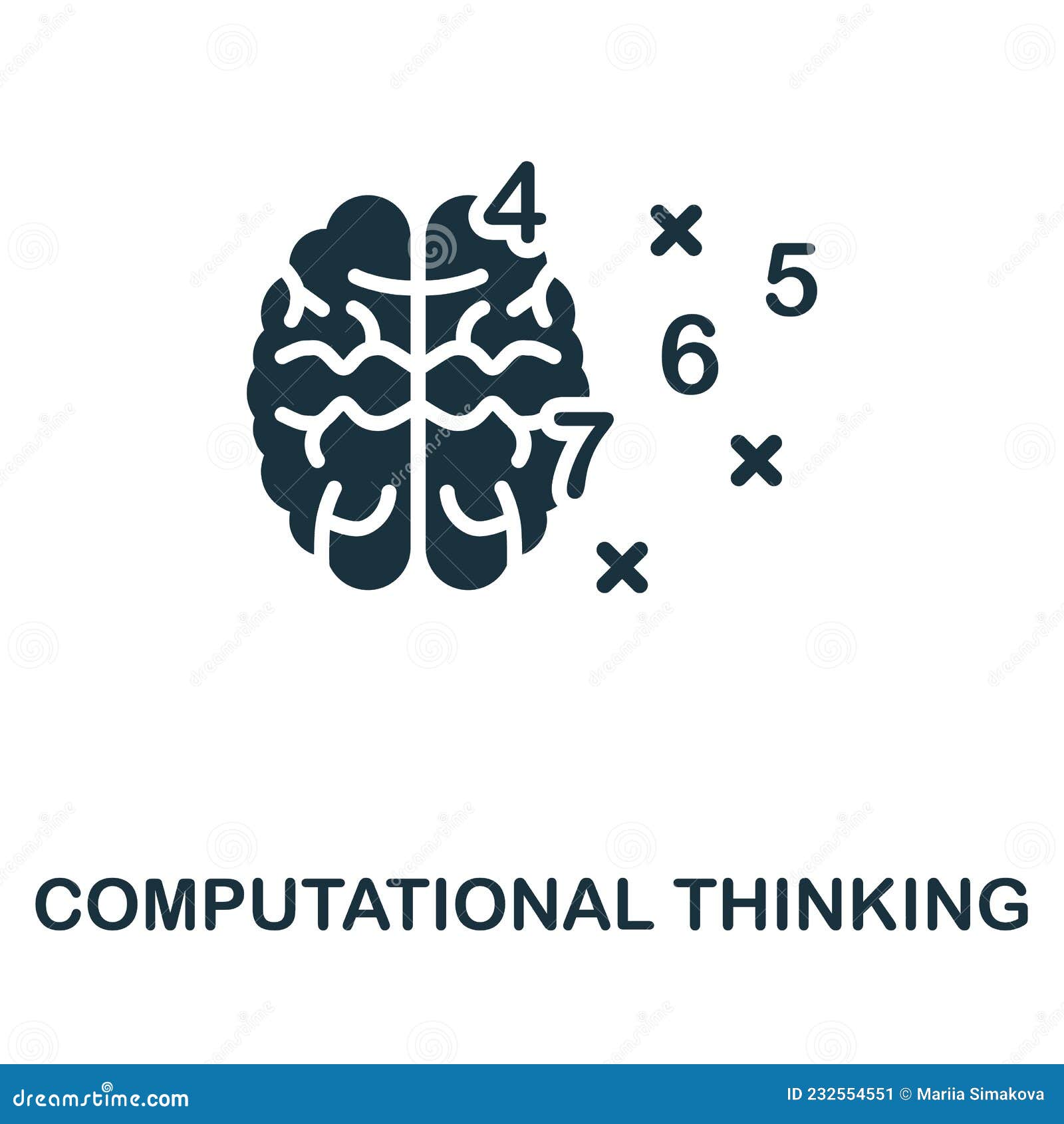 Computational Thinking Icon. Monochrome Sign from Creative Learning ...