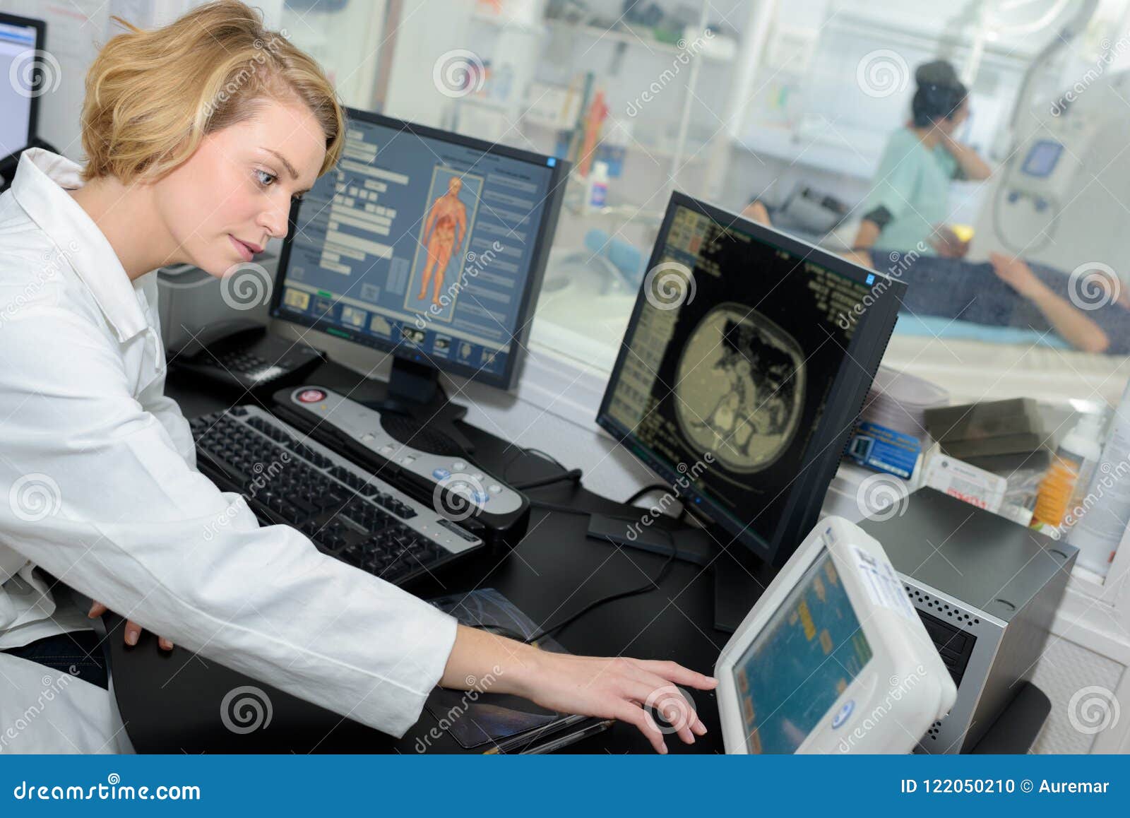 Computed Tomography Or Mri Scanner Test Analysis Royalty-Free Stock ...